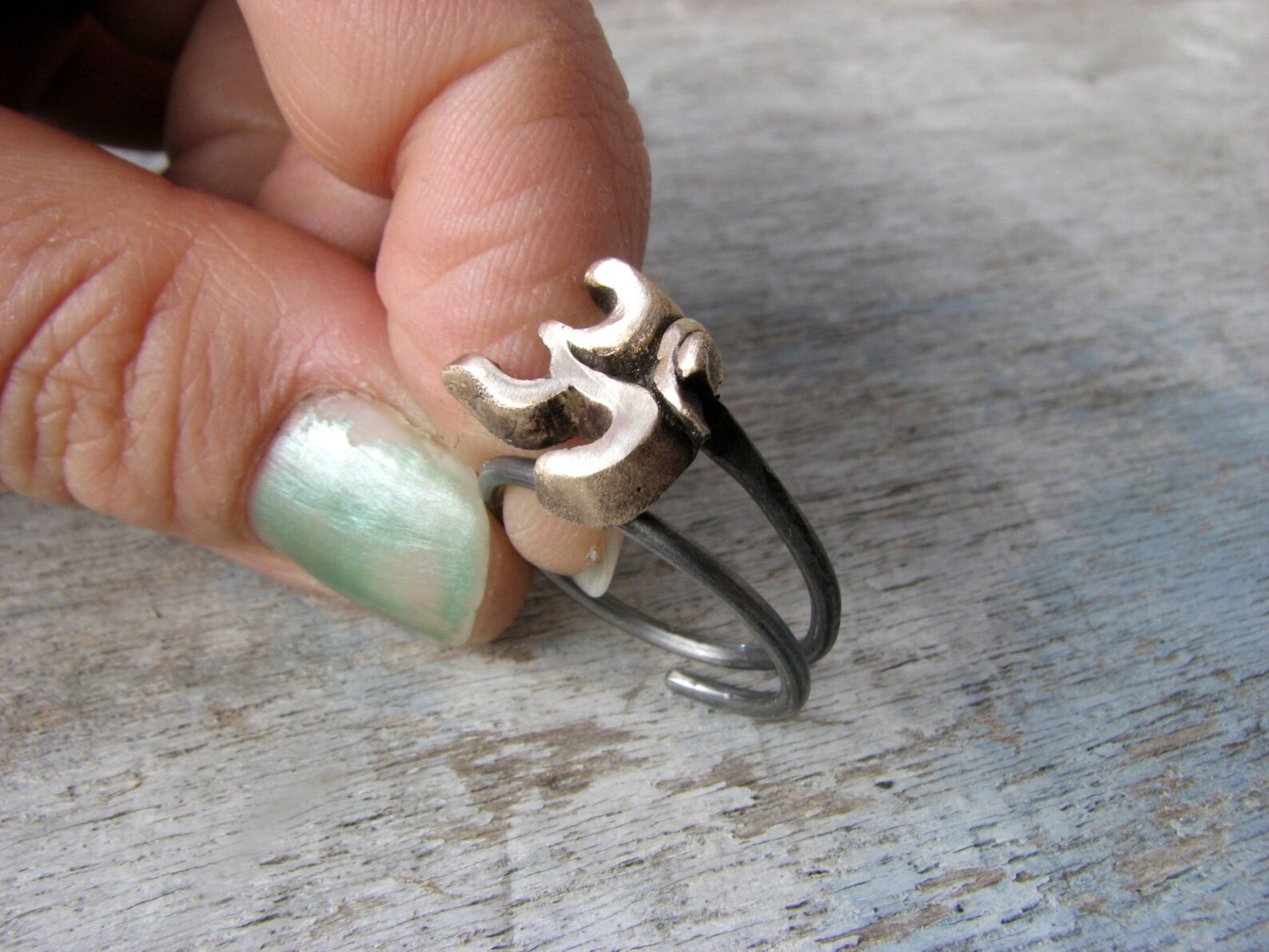 Ohm Om Ring. | Etsy