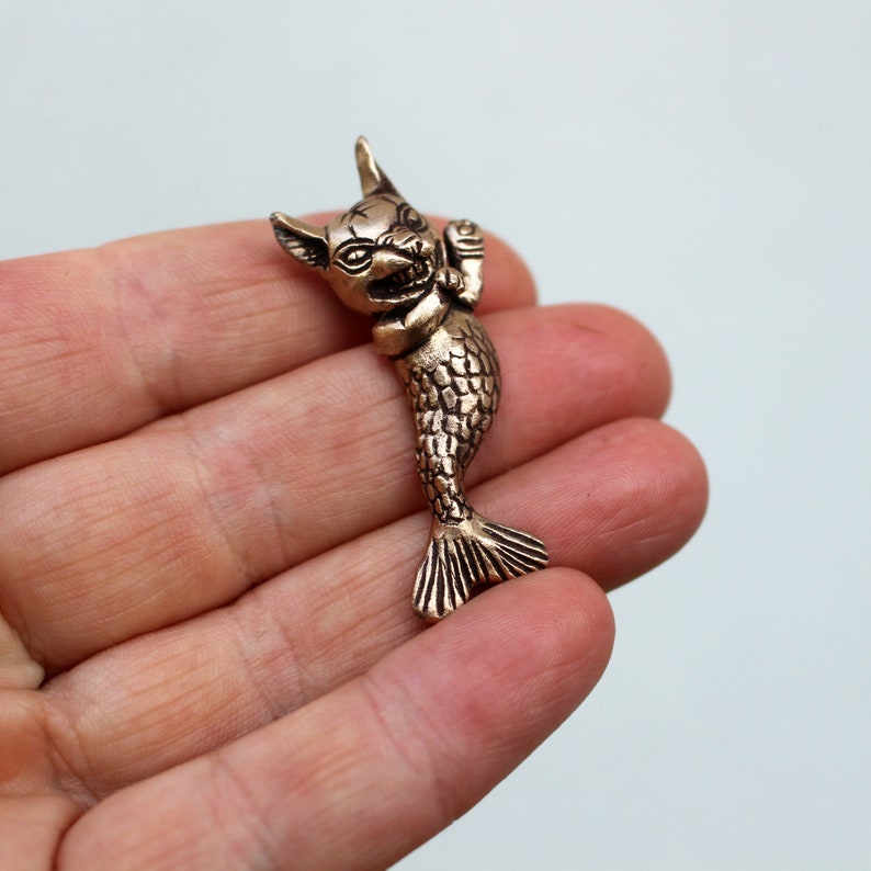 Mermaid Wild Cat Pendant - Etsy