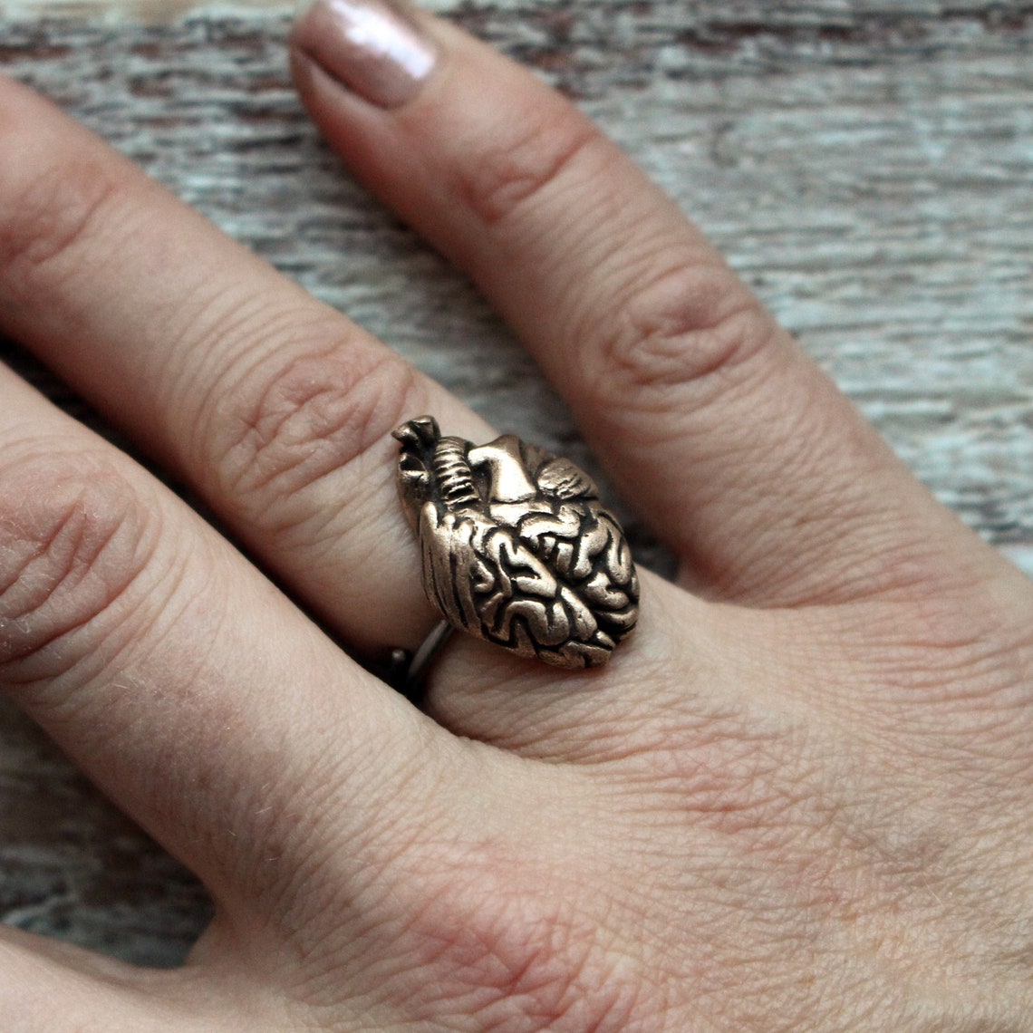 The Smart Anatomical Heart Ring, Surreal Brain Heart - Etsy