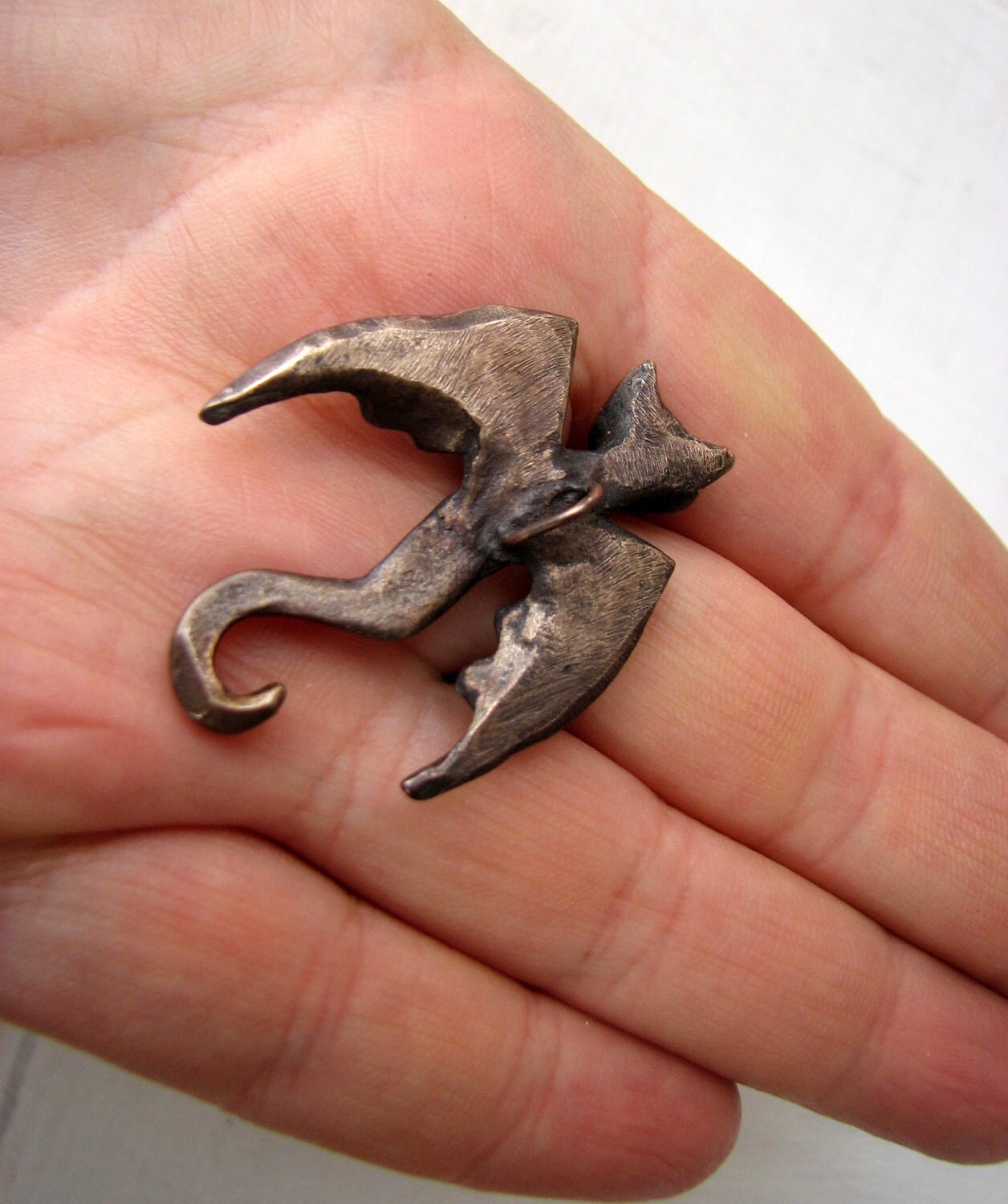 Bat Cat Pendant Bronze Sculpture - Etsy