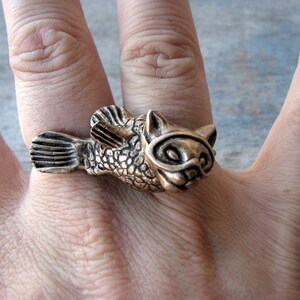 Catfish Ring Bronze and Stainless Steel - Etsy