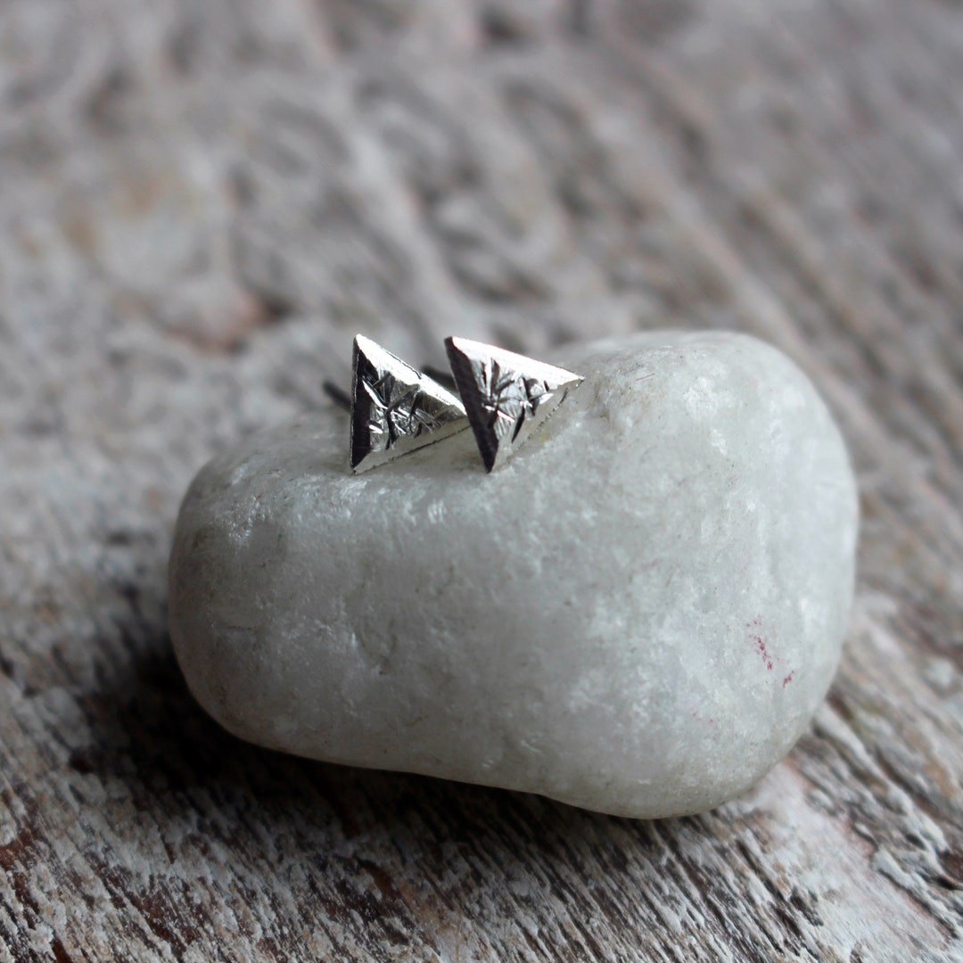 Titanium Earrings Triangel Posts - Etsy