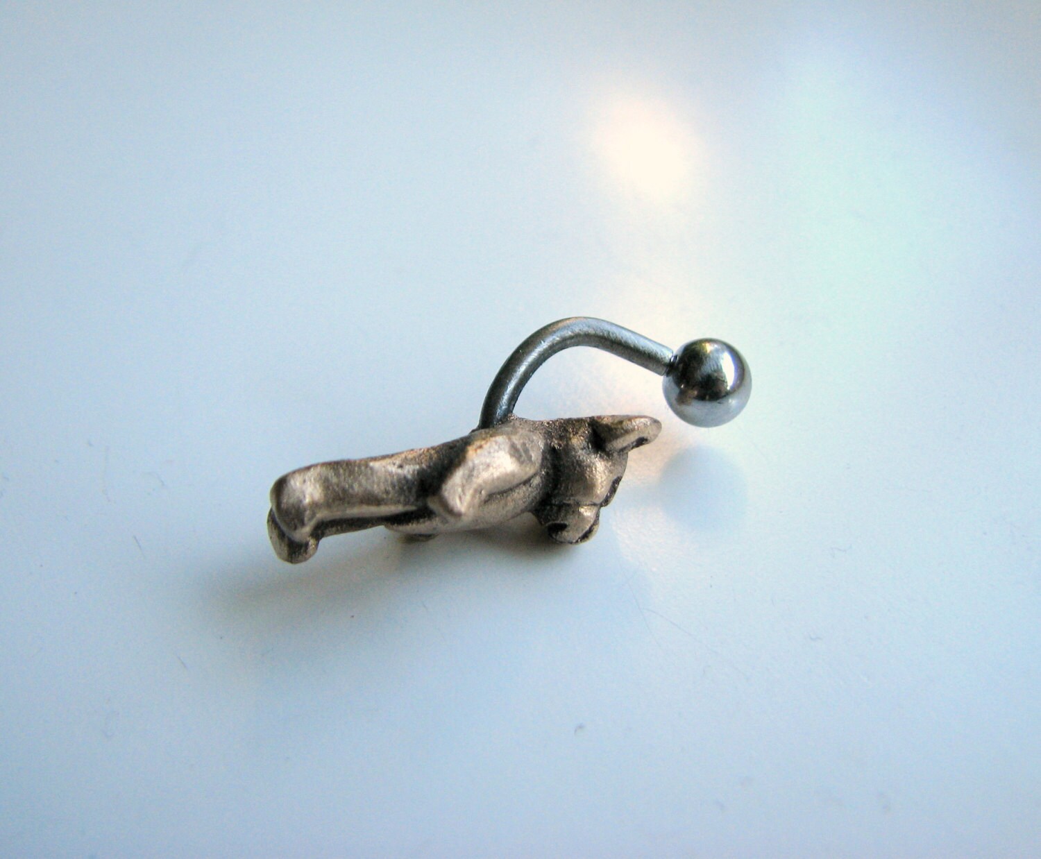 Teddy Bear Belly Button Ring Titanium or Surgical Steel Bar - Etsy