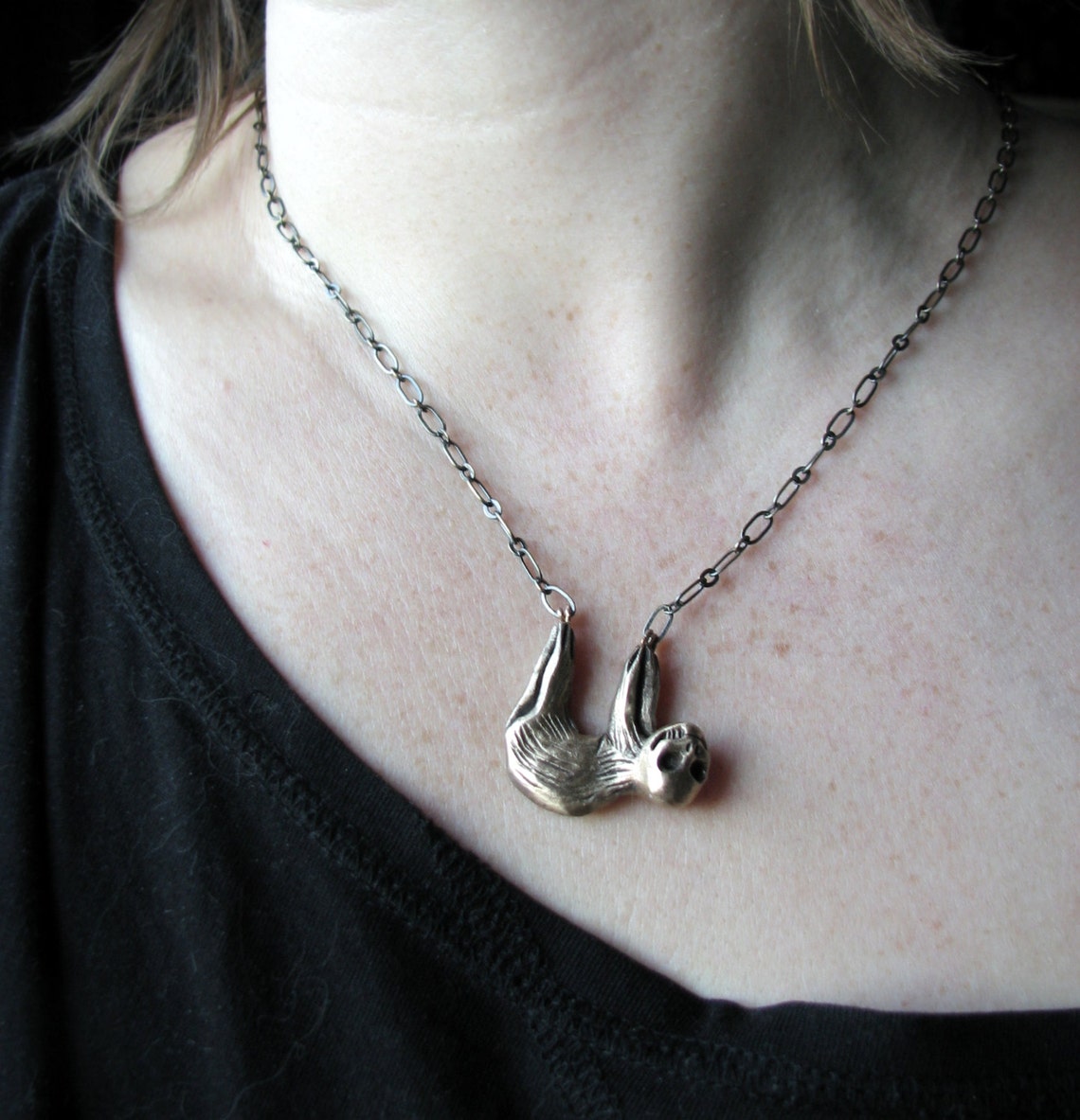 Skully Sloth Necklace - Etsy