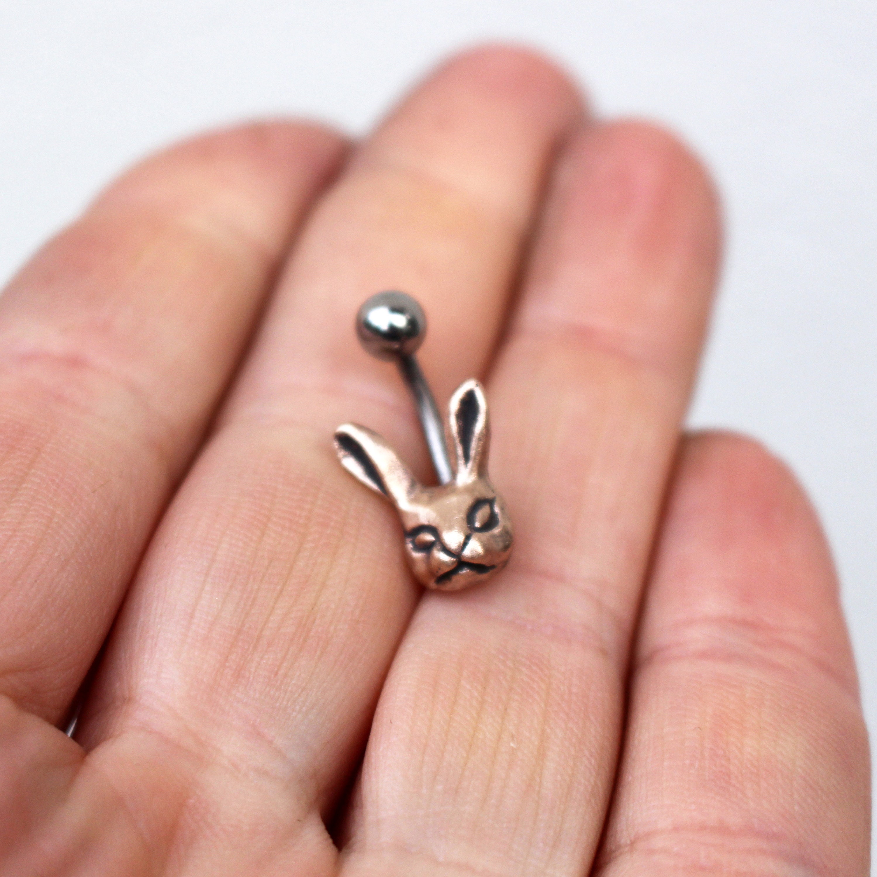 Bunny Rabbit Belly Button Jewelry Titanium or Surgical Steel | Etsy