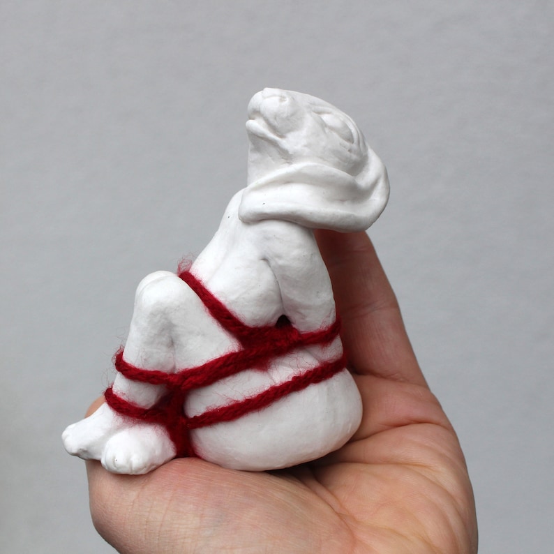 Shibari Rope Bunny Figurine Handmade Bdsm Inspired Porcelain Etsy Sweden