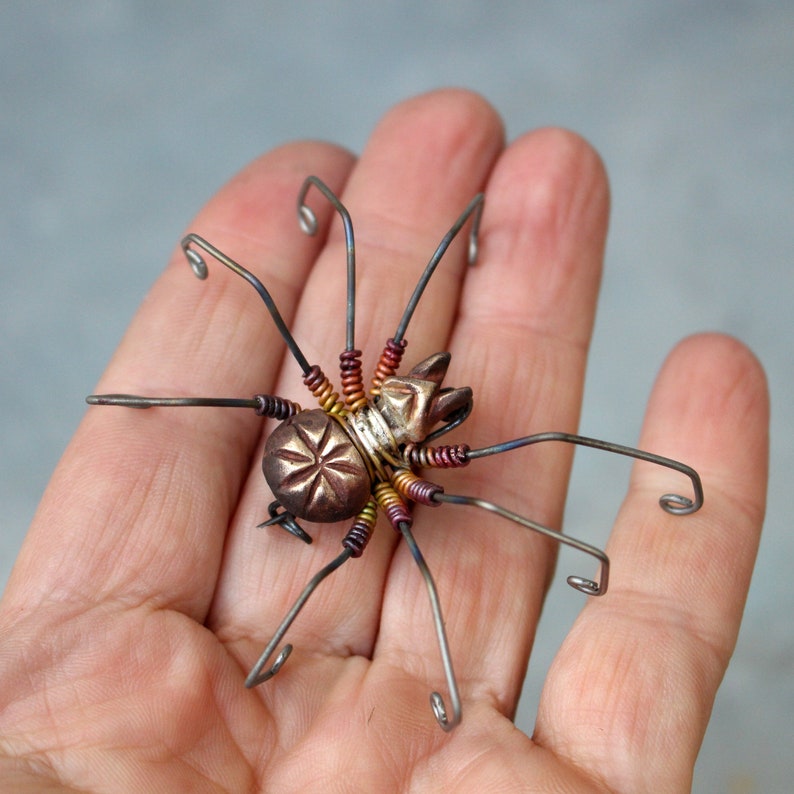 Large spider brooch pin | Etsy