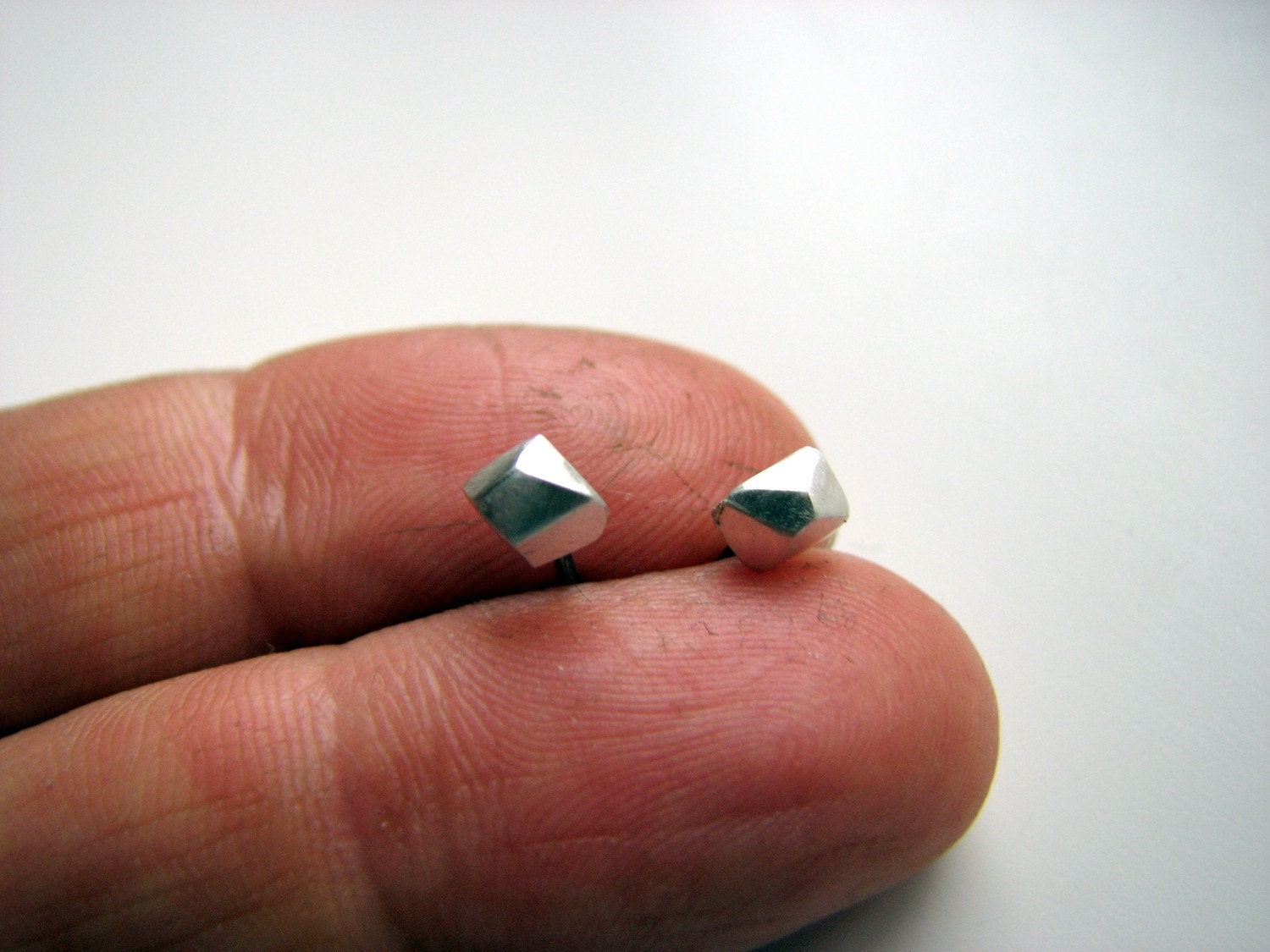 Facets Small Titanium Post Earrings - Etsy