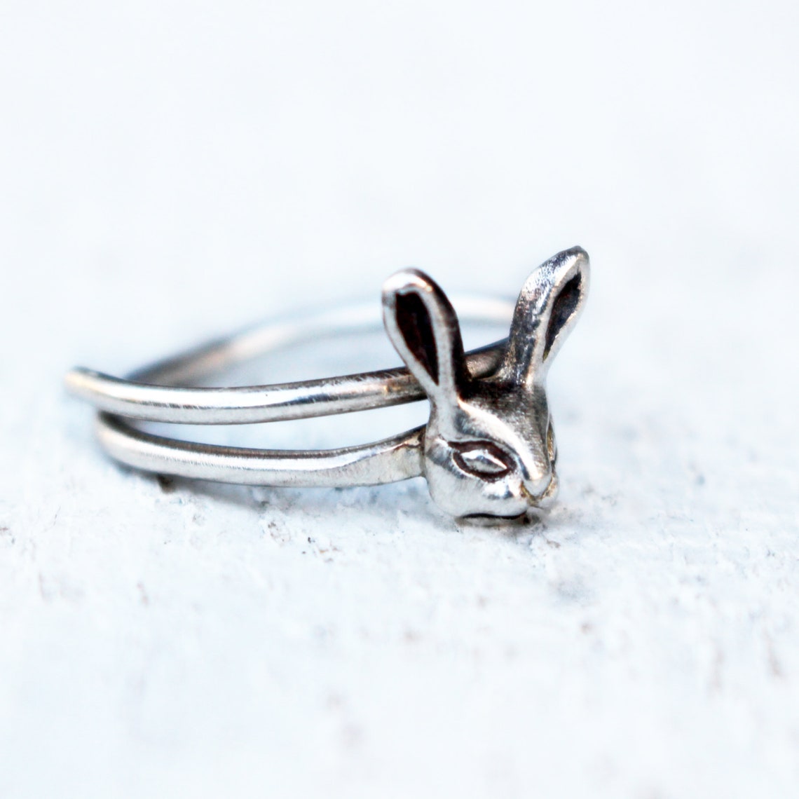 Sterling Silver Bunny Rabbit Ring - Etsy