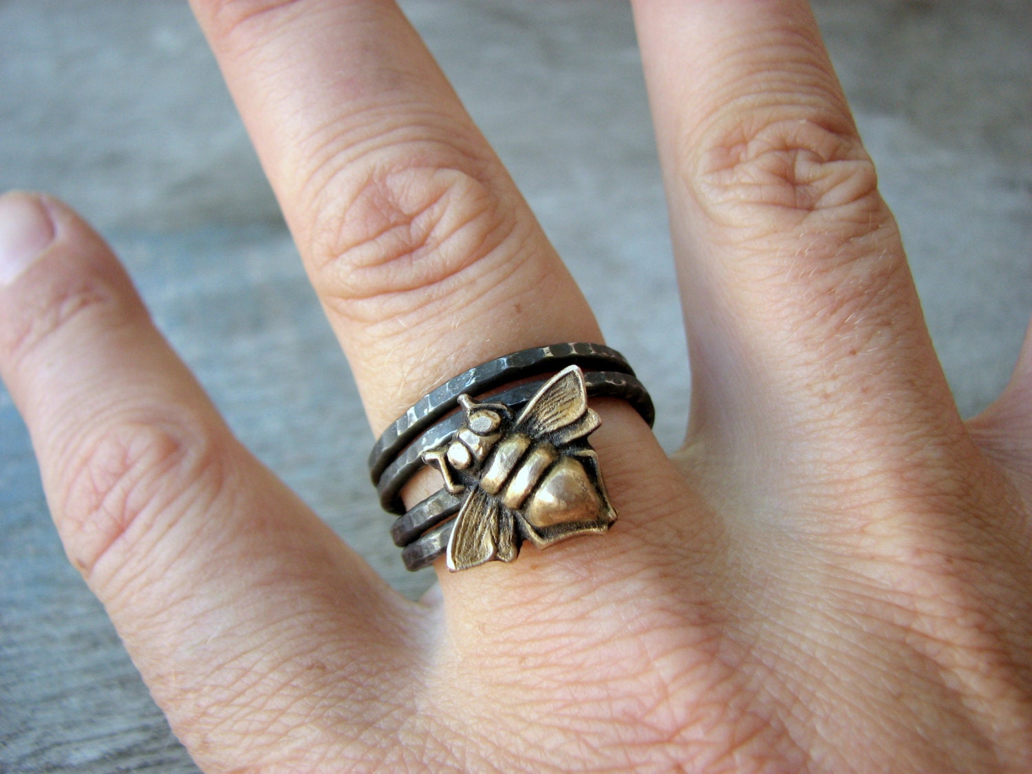 Mens Ring Bee Insect - Etsy