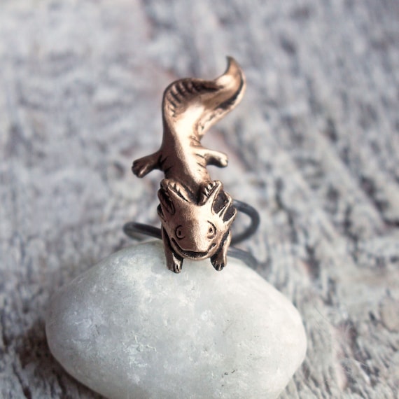Axolotl Ring Mud Puppy Ajolote | Etsy