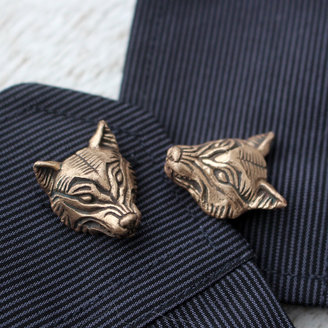 Wolf Head Cuff Links - Etsy
