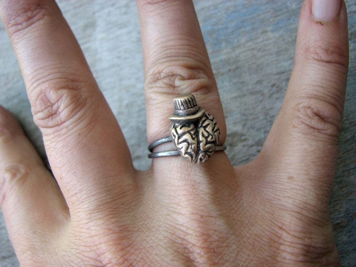 Steampunk Brain Ring Thinking Cap - Etsy
