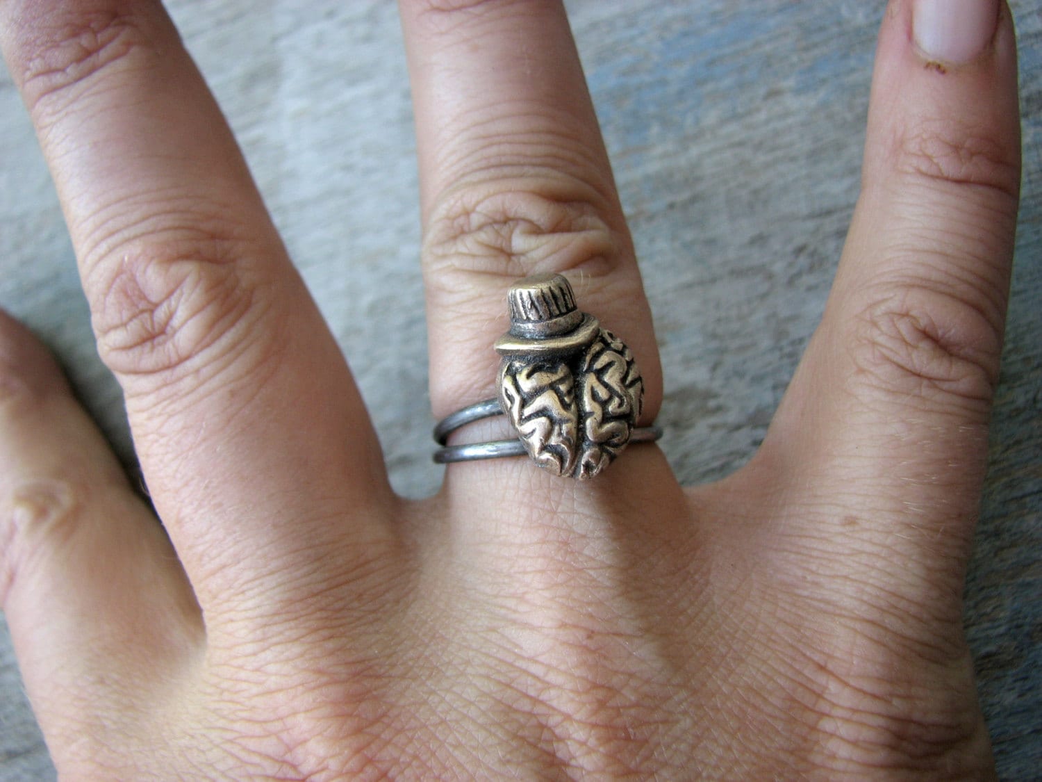 Steampunk Brain Ring Thinking Cap - Etsy