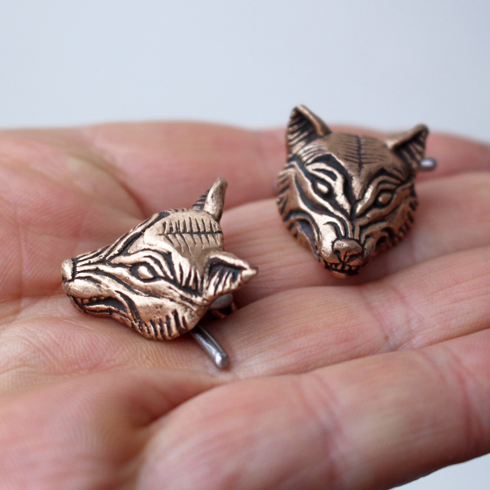 Wolf Head Cuff Links | Etsy