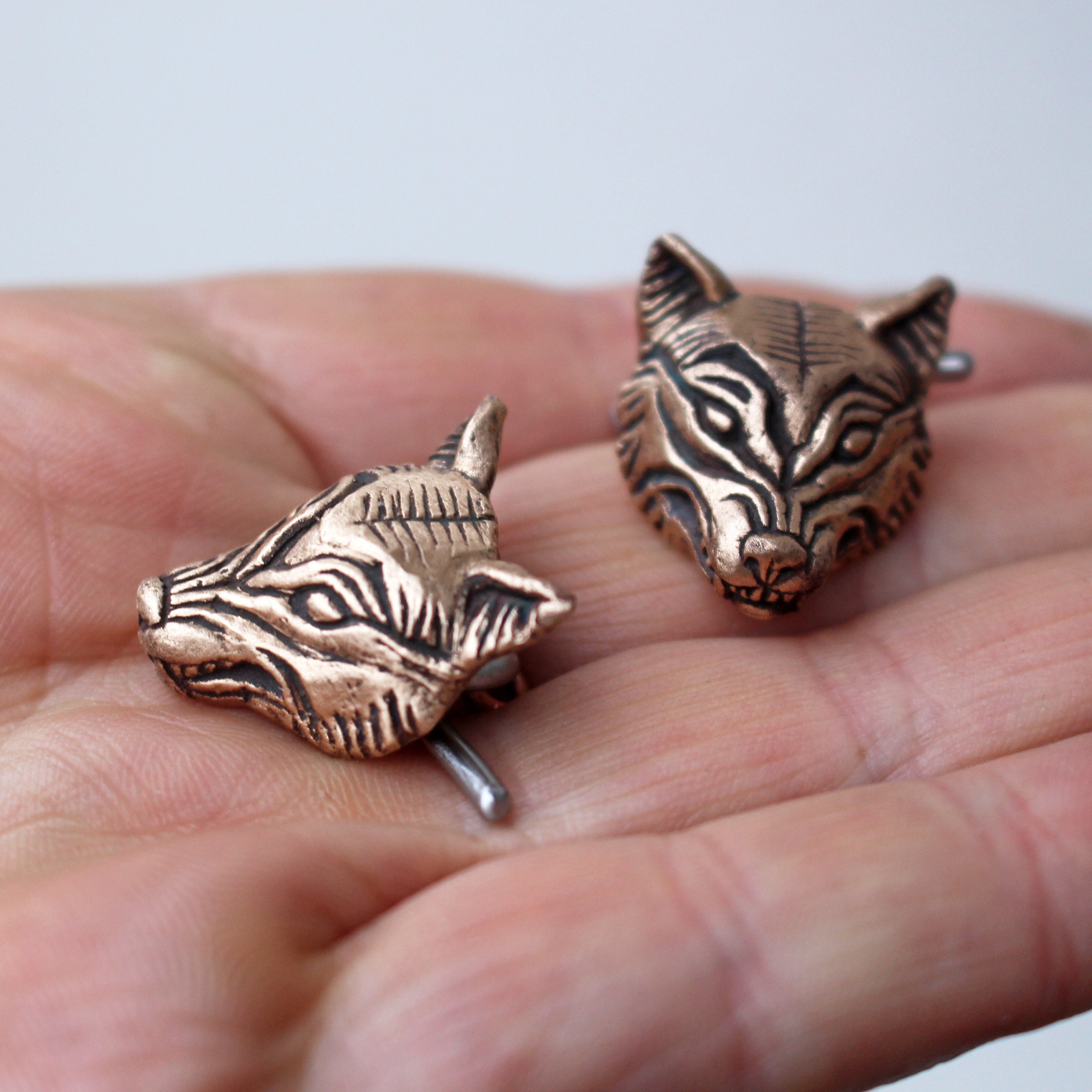 Wolf Head Cuff Links - Etsy