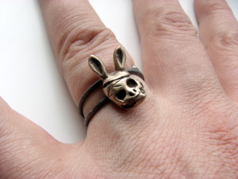 Lonely Party Skull Pinky Ring - Etsy