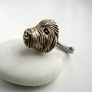 Labradoodle Dog Head Ring - Etsy