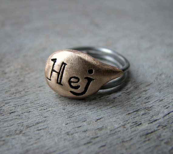 Swedish Ring Speech Bubble Hej | Etsy