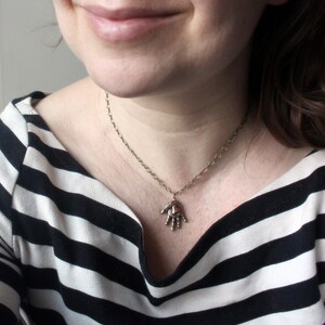 Heart in Hand Initial Necklace - Etsy