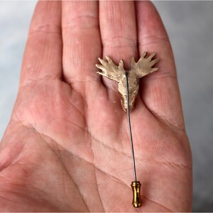 Surreal Moose Head Lapel Stick Pin - Etsy