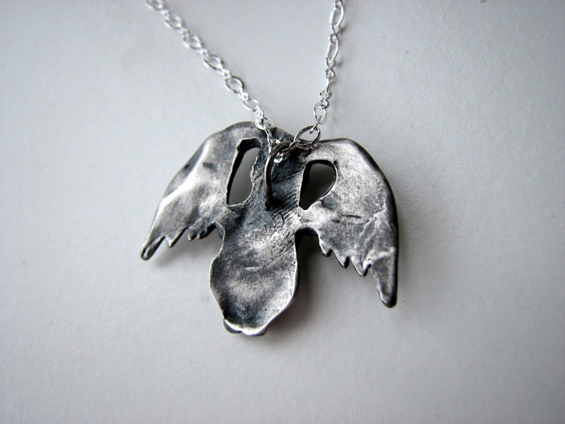 Silver Bunny Pendant Angel Wings | Etsy