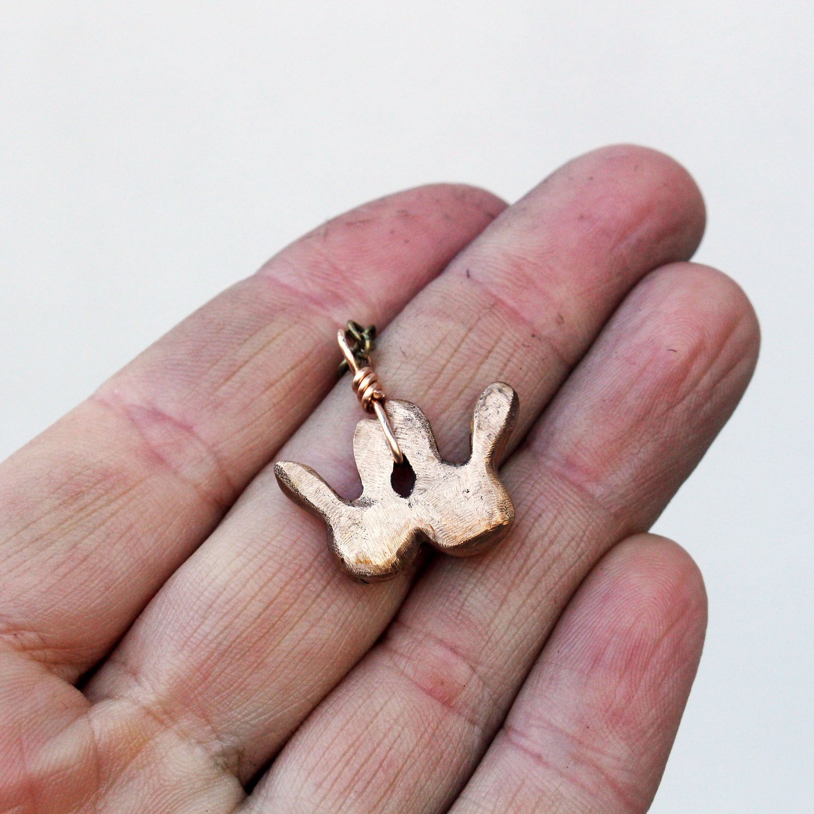 Bunny Rabbit Bronze Sculpture Pendant | Etsy