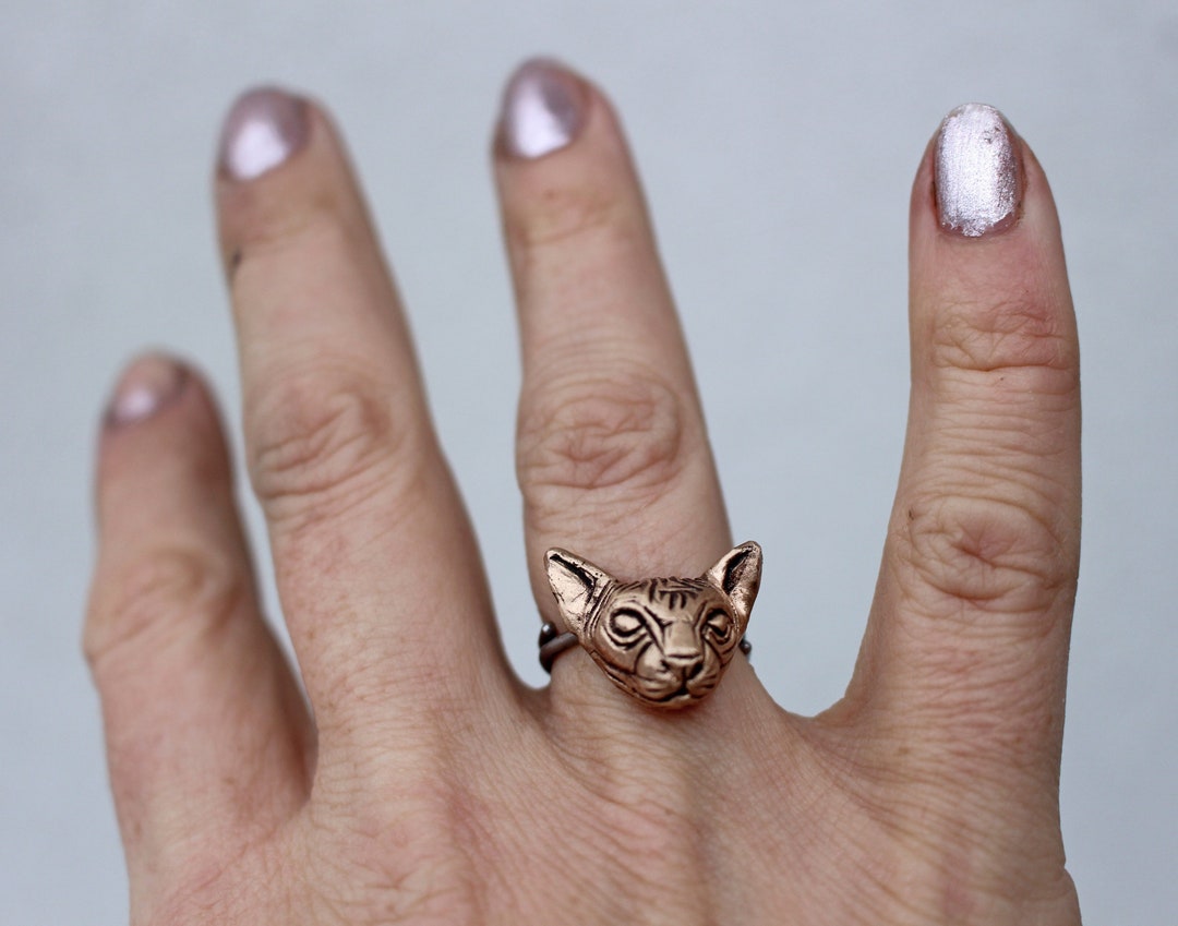 Sphynx Cat Ring - Etsy