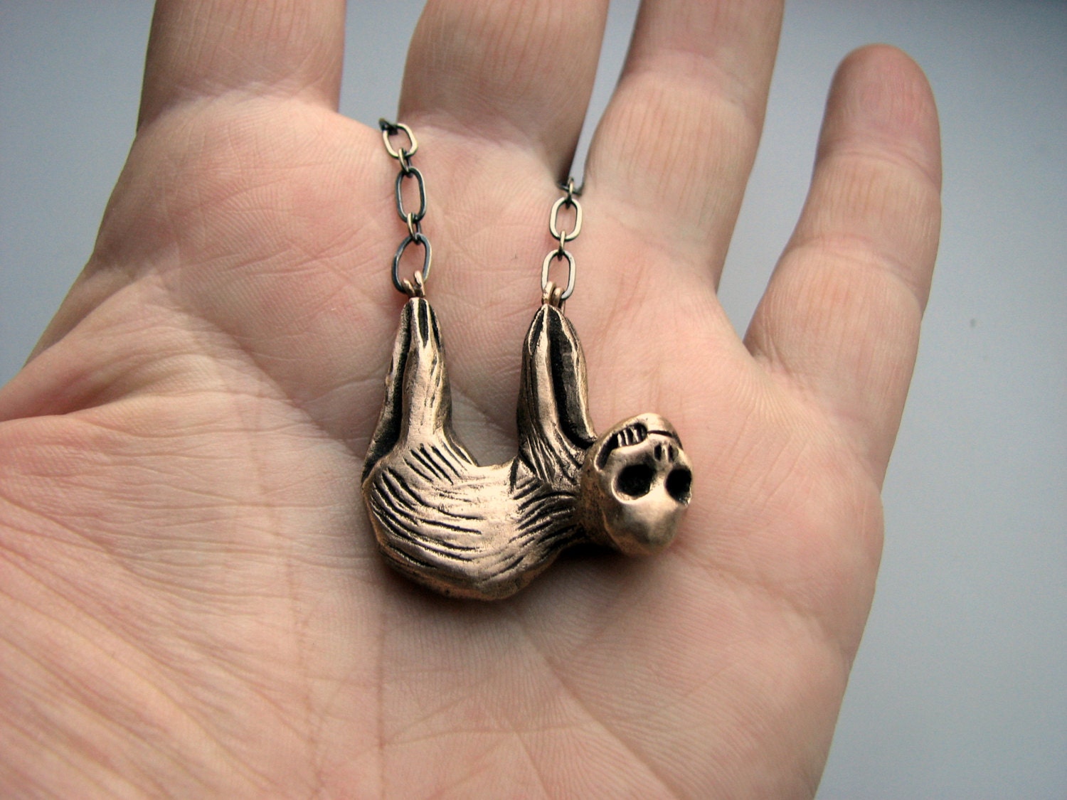 Skully Sloth Necklace - Etsy