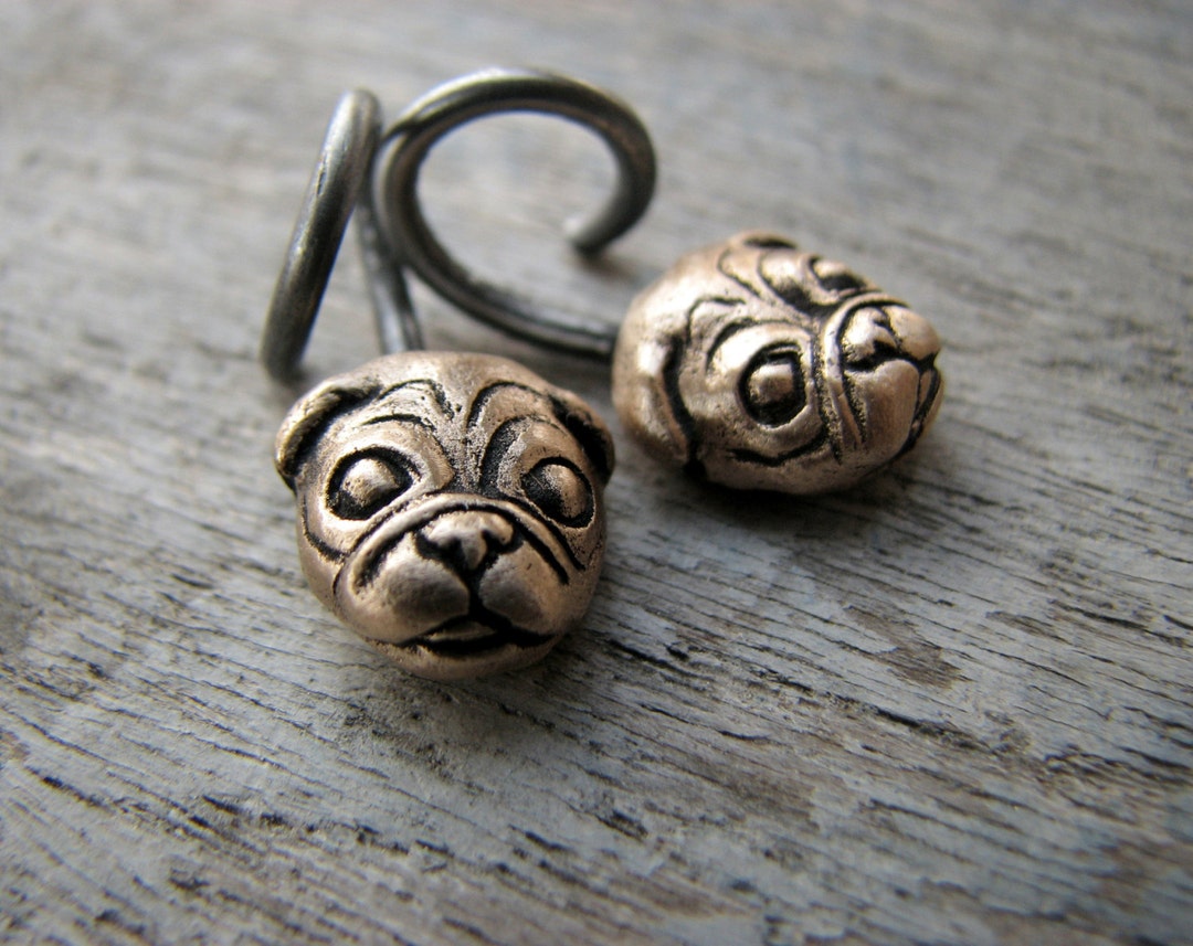 Pug Earrings Stretched Piercings Ear Gauges 14 Gauge 12 Gauge - Etsy
