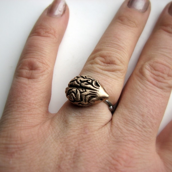 Hedgehog Ring - Etsy
