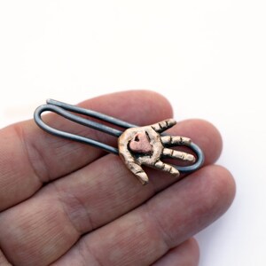 Heart in Hand Tie Clip - Etsy