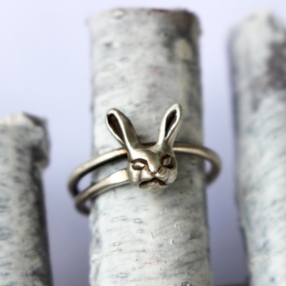 Sterling Silver Bunny Rabbit Ring - Etsy