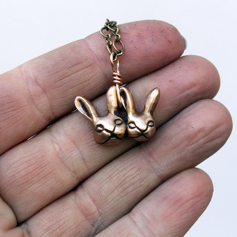 Bunny Rabbit Bronze Sculpture Pendant - Etsy
