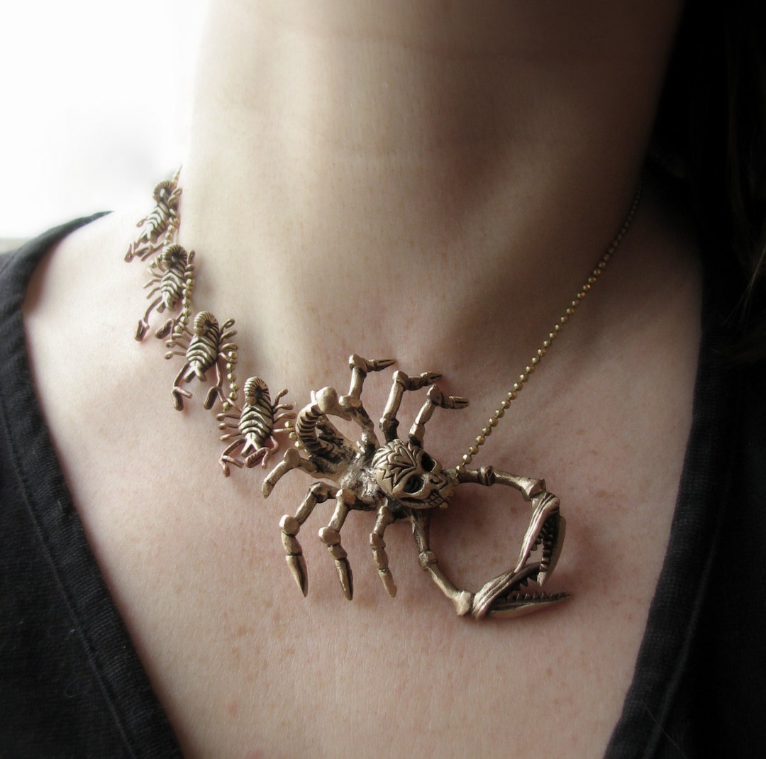 Serqet Scorpio Goddess Statement Necklace - Etsy