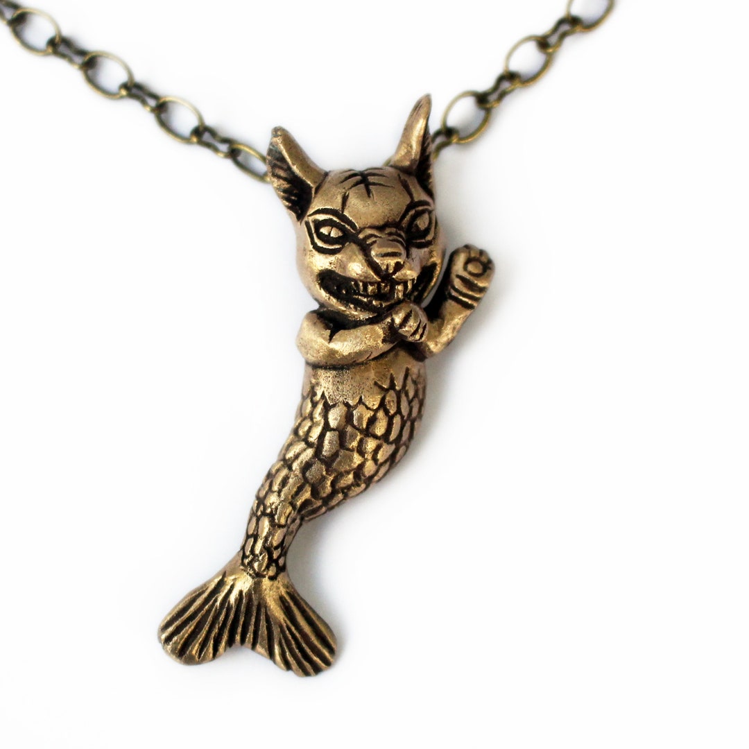Mermaid Wild Cat Pendant - Etsy
