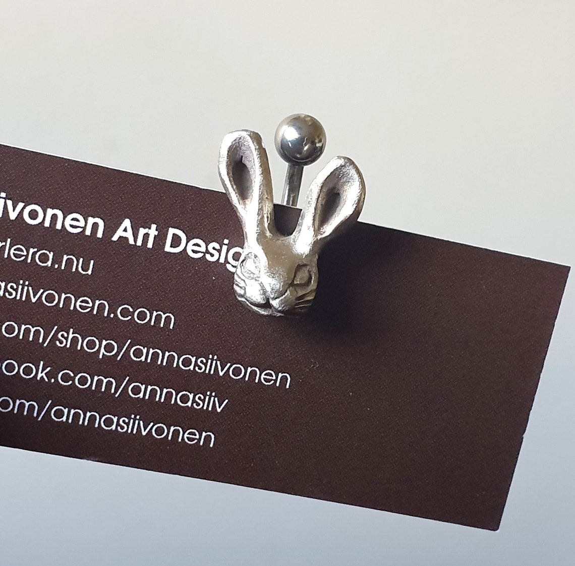 Bunny Rabbit Belly Button Jewelry in White Bronze and Titanium - Etsy