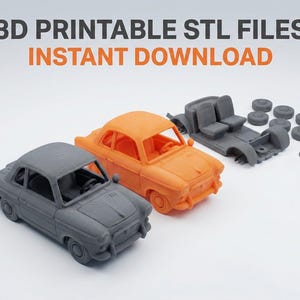 Vintage Classic Car STL File | Retro Coupe 3D Print Model | Easy ...