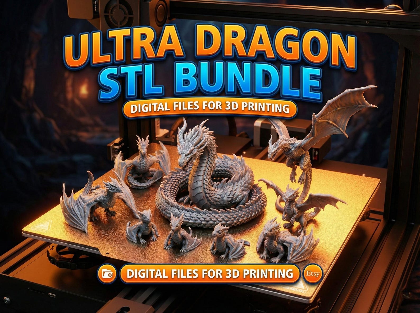 Ultra Dragon STL Files Collection | Articulated & Static Models | Print ...