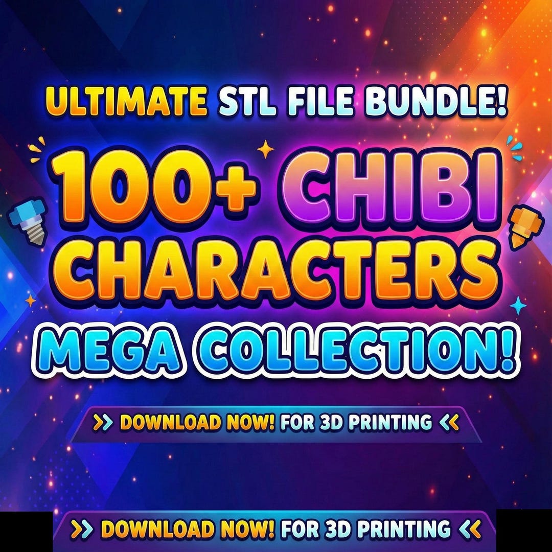100+ Chibi Characters STL Files | 3D Instant Printable - Etsy