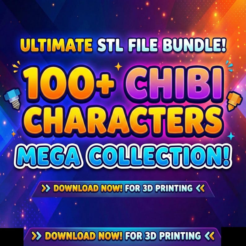 100+ Chibi Characters STL Files | 3D Instant Printable - Etsy