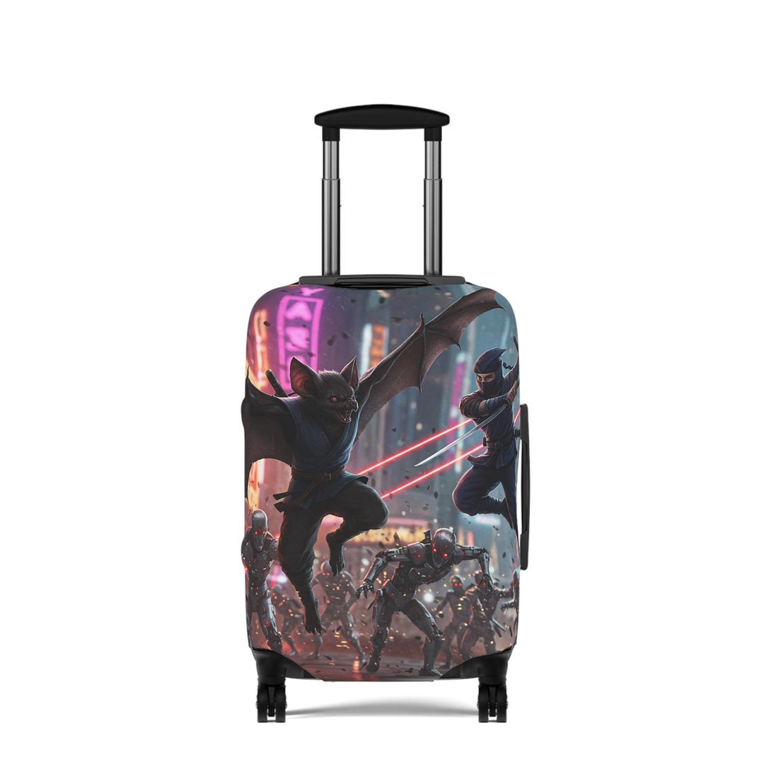 Bat and Ninja Luggage Cover: Personalized Suitcase Protector - Etsy