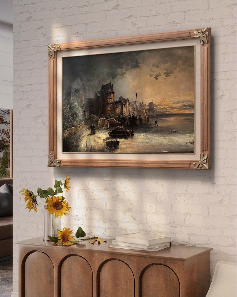 Vintage Winter Landscape Digital Art Print | Wall Decor | Antique ...