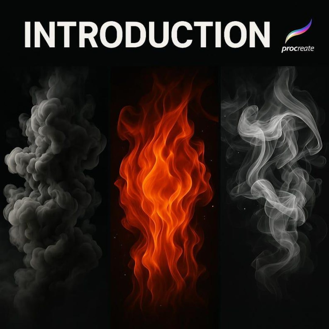 Procreate Fire Flame Brushes, Real Flame Brush, Realistic Smoke, Fire ...