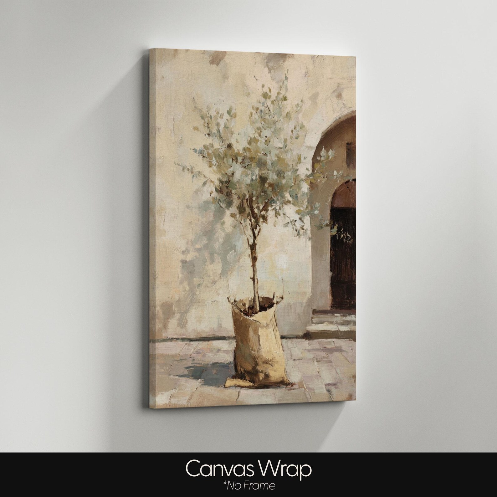 Framed Canvas Olive Tree: Vintage Italy Courtyard Decor - Etsy