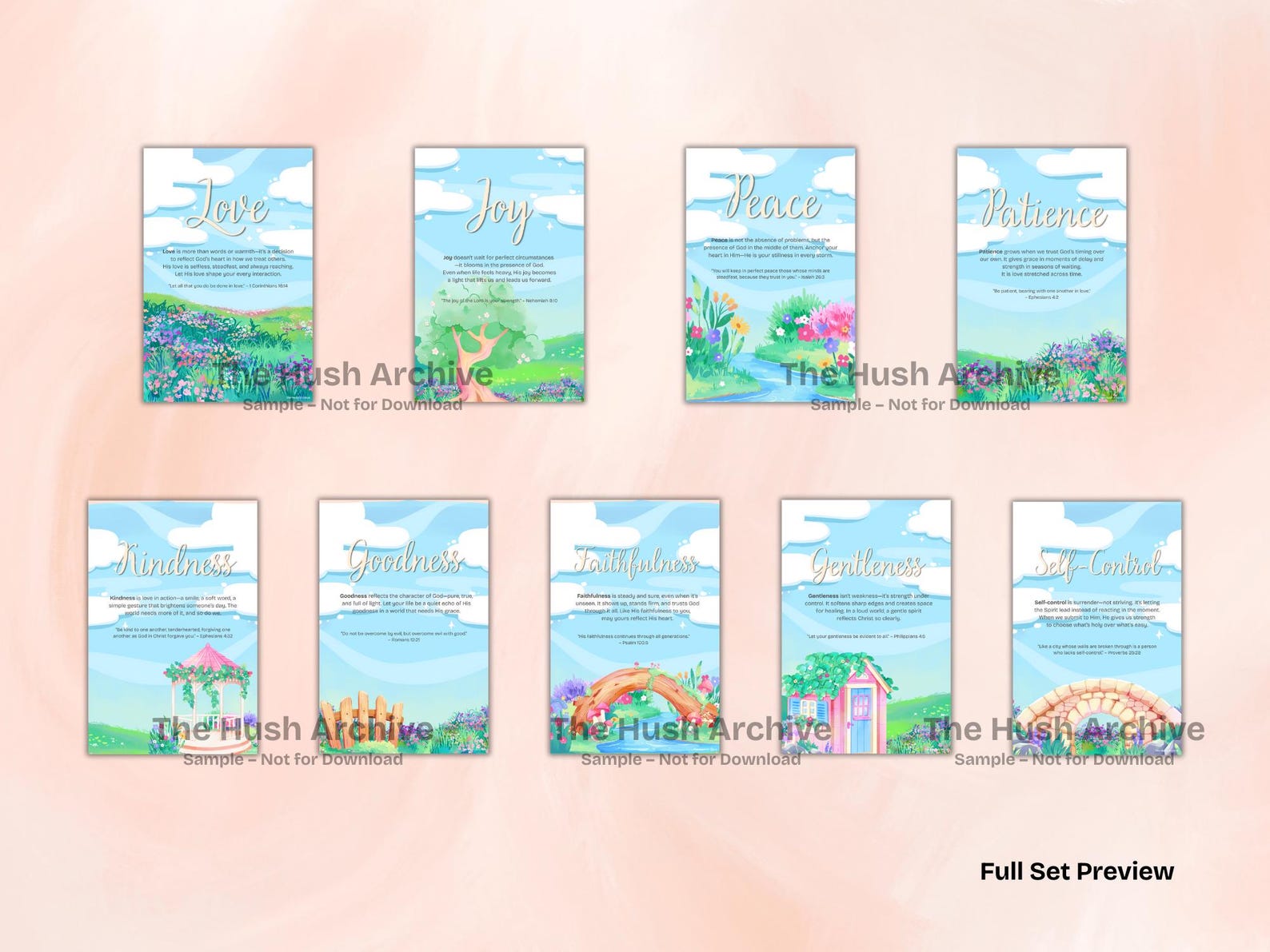 Fruits of the Spirit Devotional Cards – Printable Faith Cards + Bonus ...