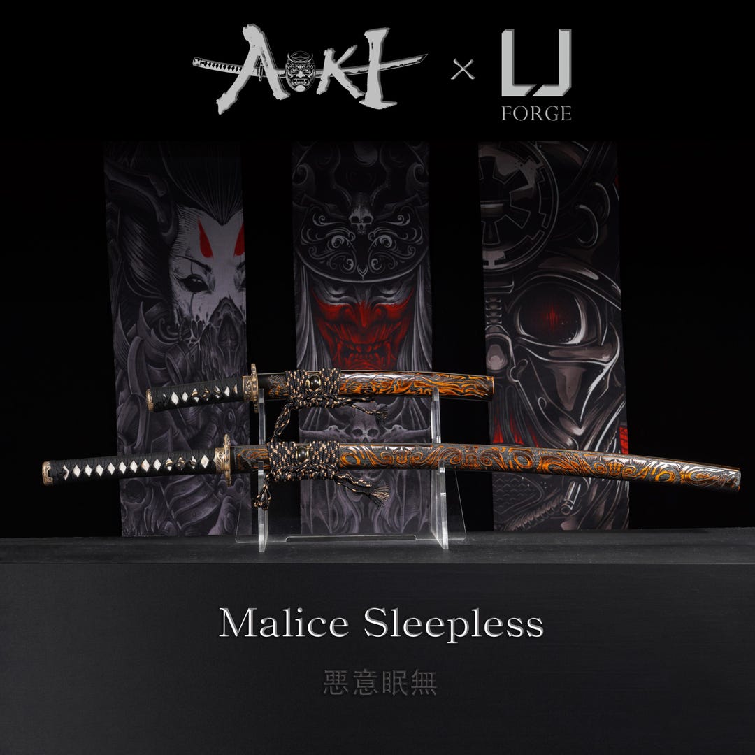 Malice Sleepless, Japanese Katana, Traditionally Handcrafted, Artisan ...