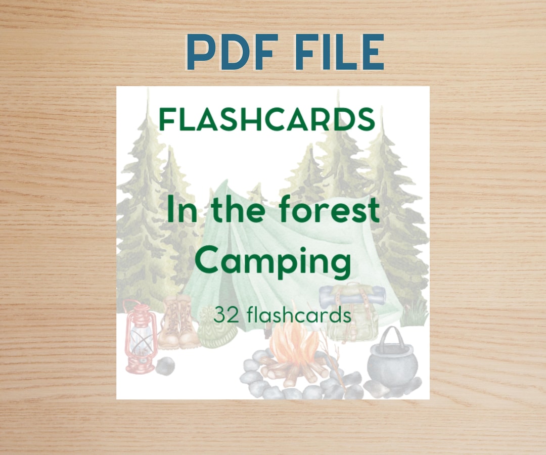 Flashcards: in the Forest & Camping - Etsy