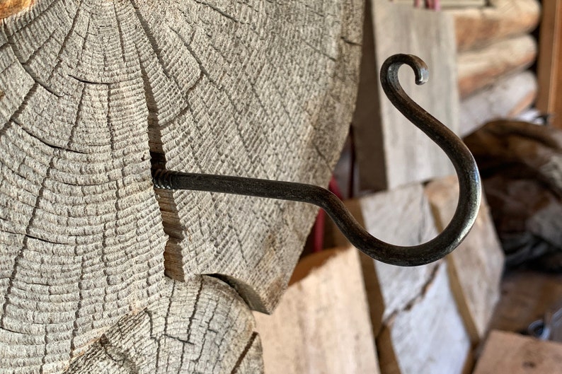 Large Lag Screw Hook Lag Bolt Hook Forged Lag Bolt Hook Lag | Etsy