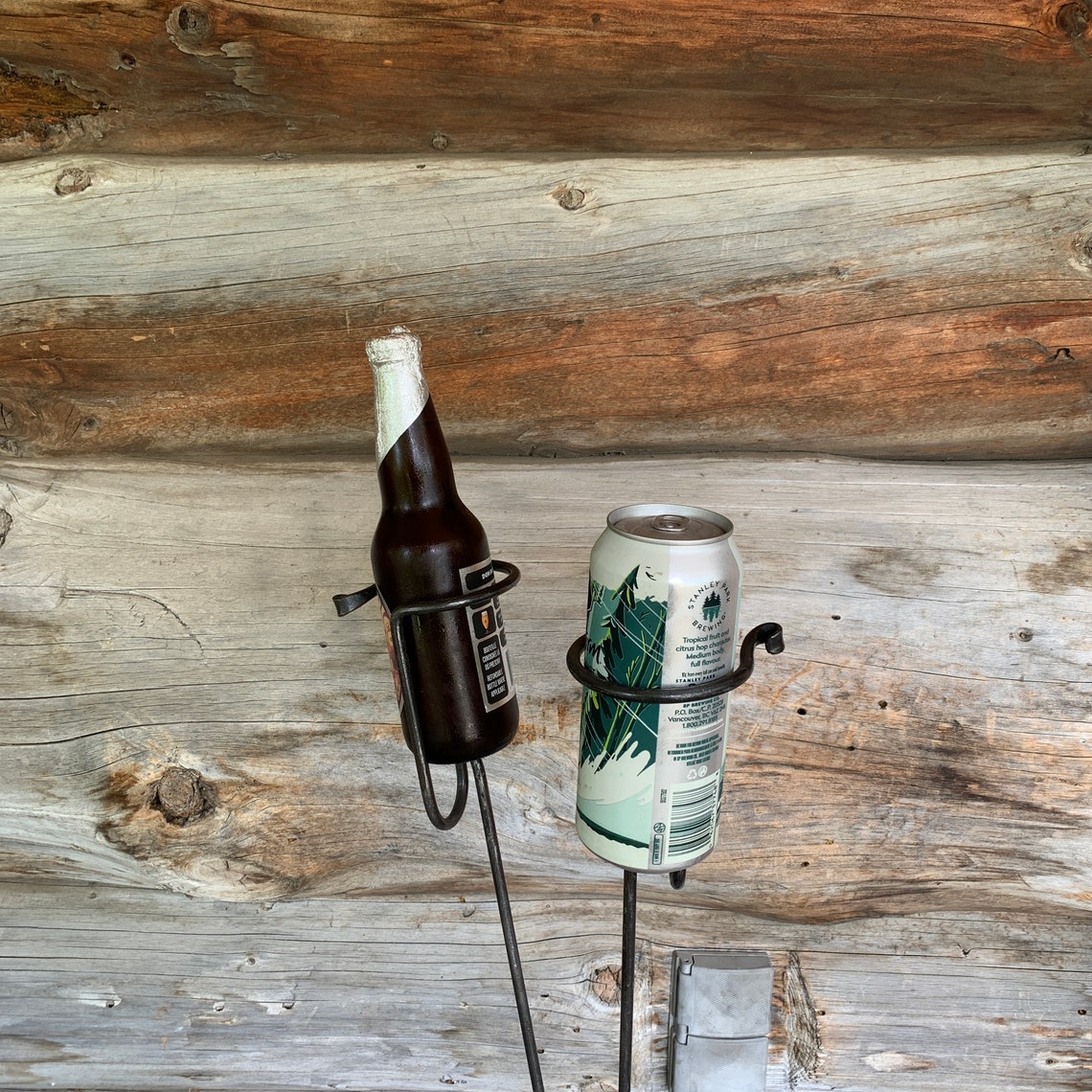 Beverage holder Beer Stake Beer Bottle Holder Beer Can | Etsy